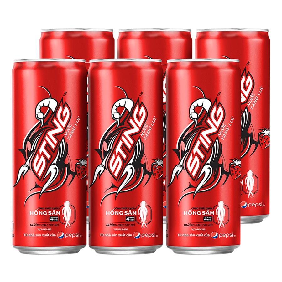 Mua Thùng nước tăng lực Sting dâu đỏ, Sting vàng 24 lon x 330ml [Giao ...