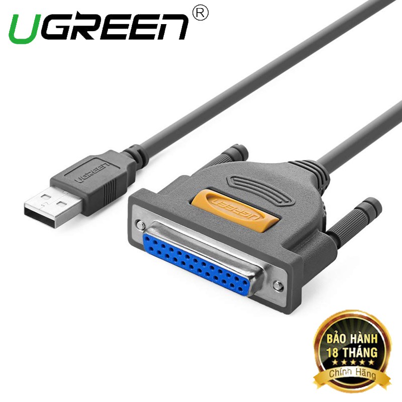 Cáp máy in USB to LPT DB25 Parallel dài 2m Ugreen 20224 - Hàng Chính ...