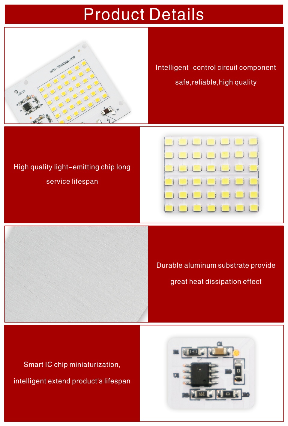 Chip Đèn Led 2835 SMD 100W 50W 30W 20W 10W AC 220V-240V Ánh Sáng Trắng ...
