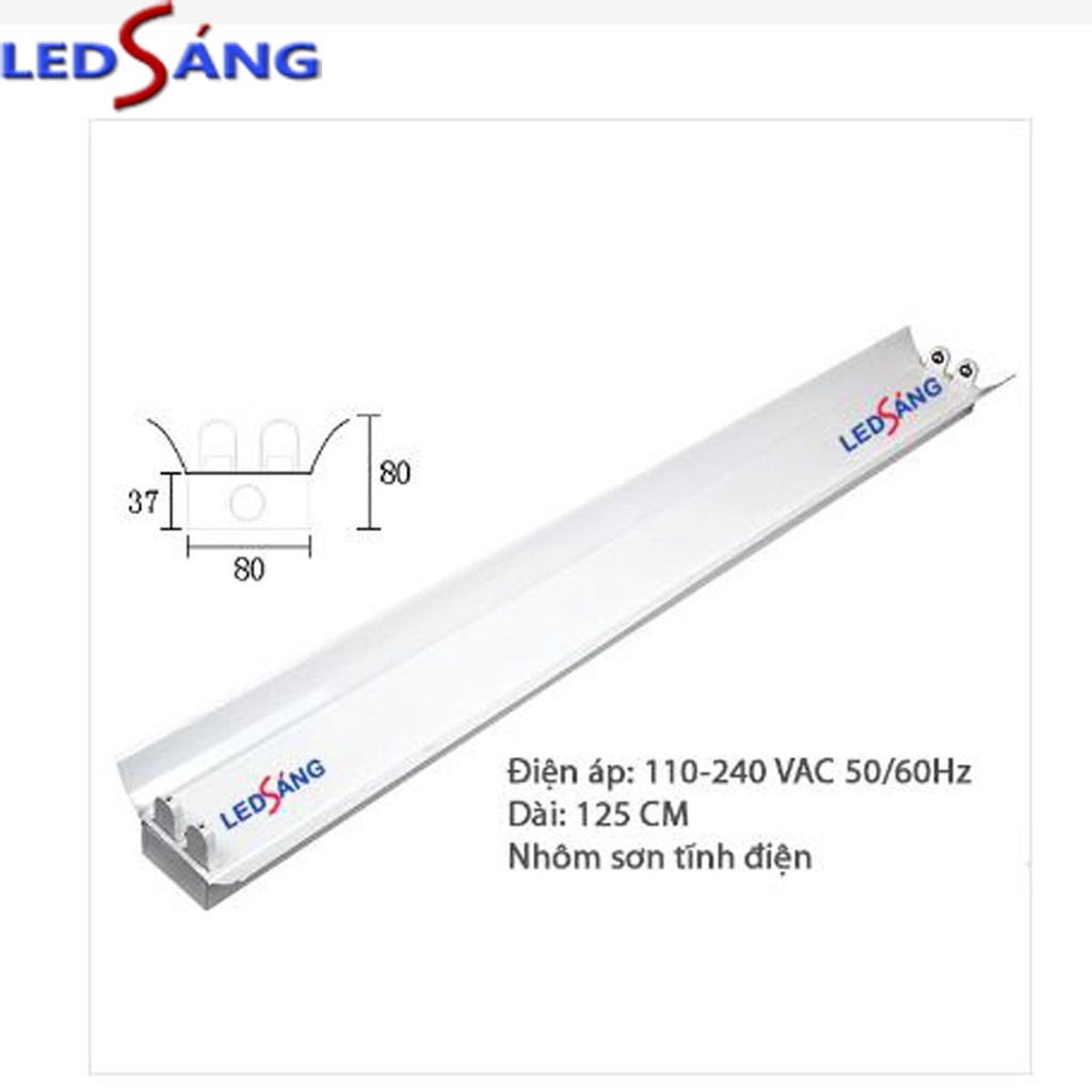 Mua Máng Đèn Led T8 1.2M Chóa Đôi Ledsang LS-C2-120 giá rẻ nhất | TecKi.Vn