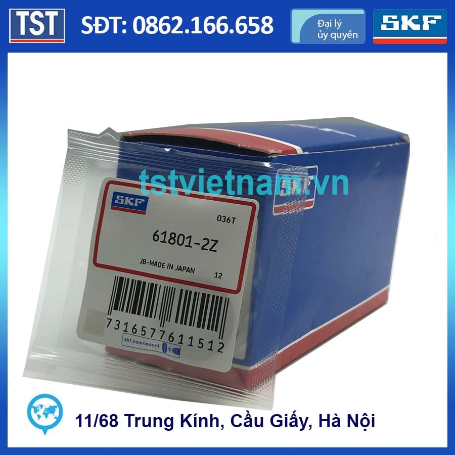 Mua VÒNG BI BẠC ĐẠN SKF CHÍNH HÃNG 61801-2Z giá rẻ nhất | TecKi.Vn