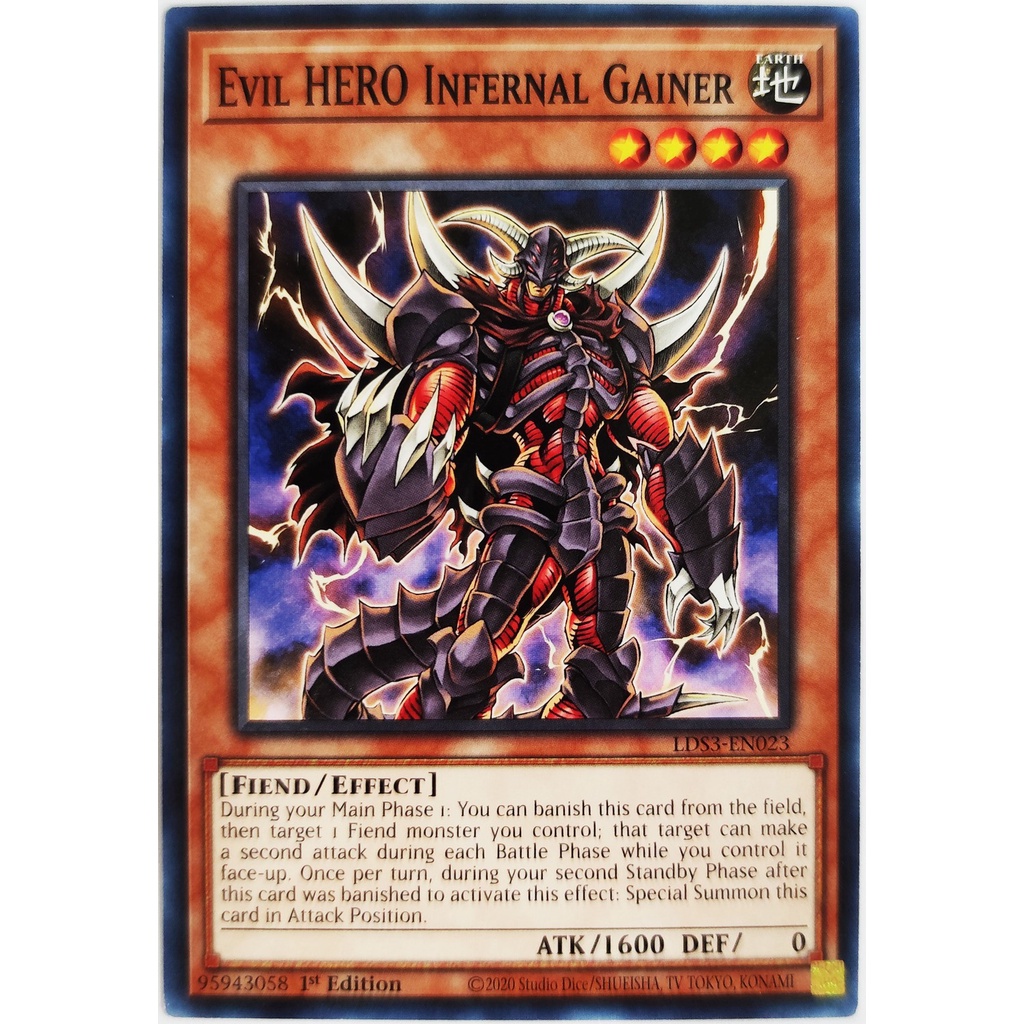 [Thẻ Yugioh] Evil HERO Infernal Gainer |EN| Common (GX) | Shopee Việt Nam