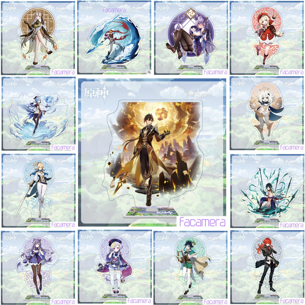 (Có quà tặng ) Tượng Mica Standee Game Genshin Impact – Đồ chơi trẻ em