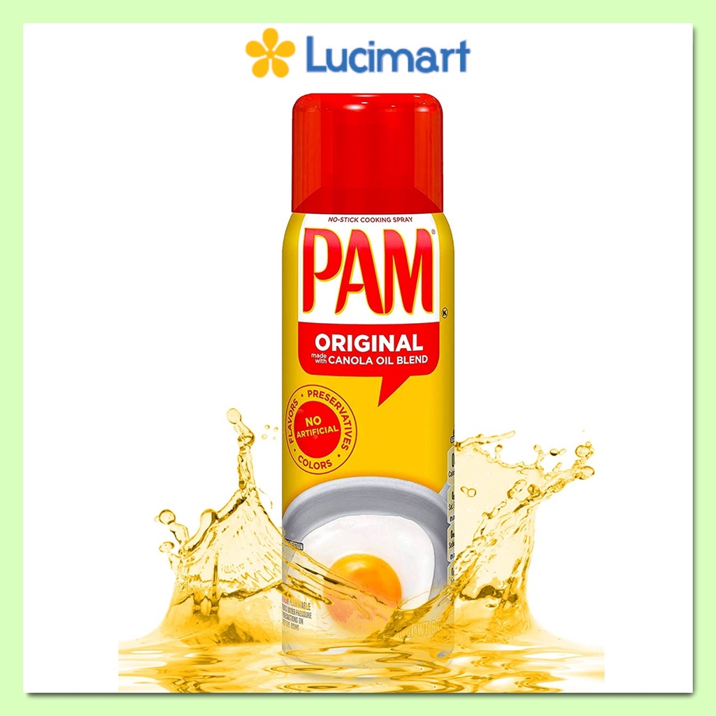 Dầu ăn Pam dạng xịt không calo Original Cooking Spray chai 340g - Tìm ...