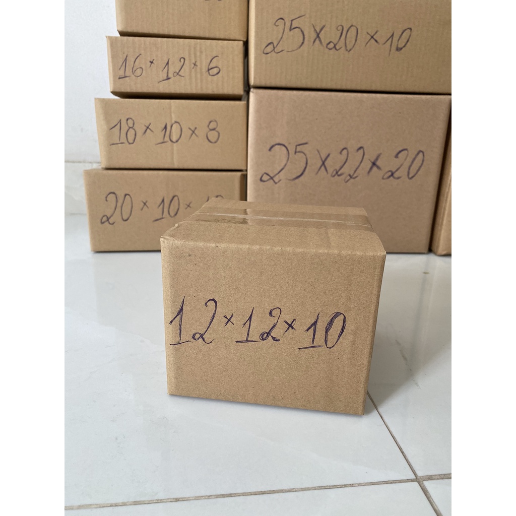 Hộp carton, hộp shipcod 3 lớp, sóng B, nắp đối khẩu, nắp mở thường size ...
