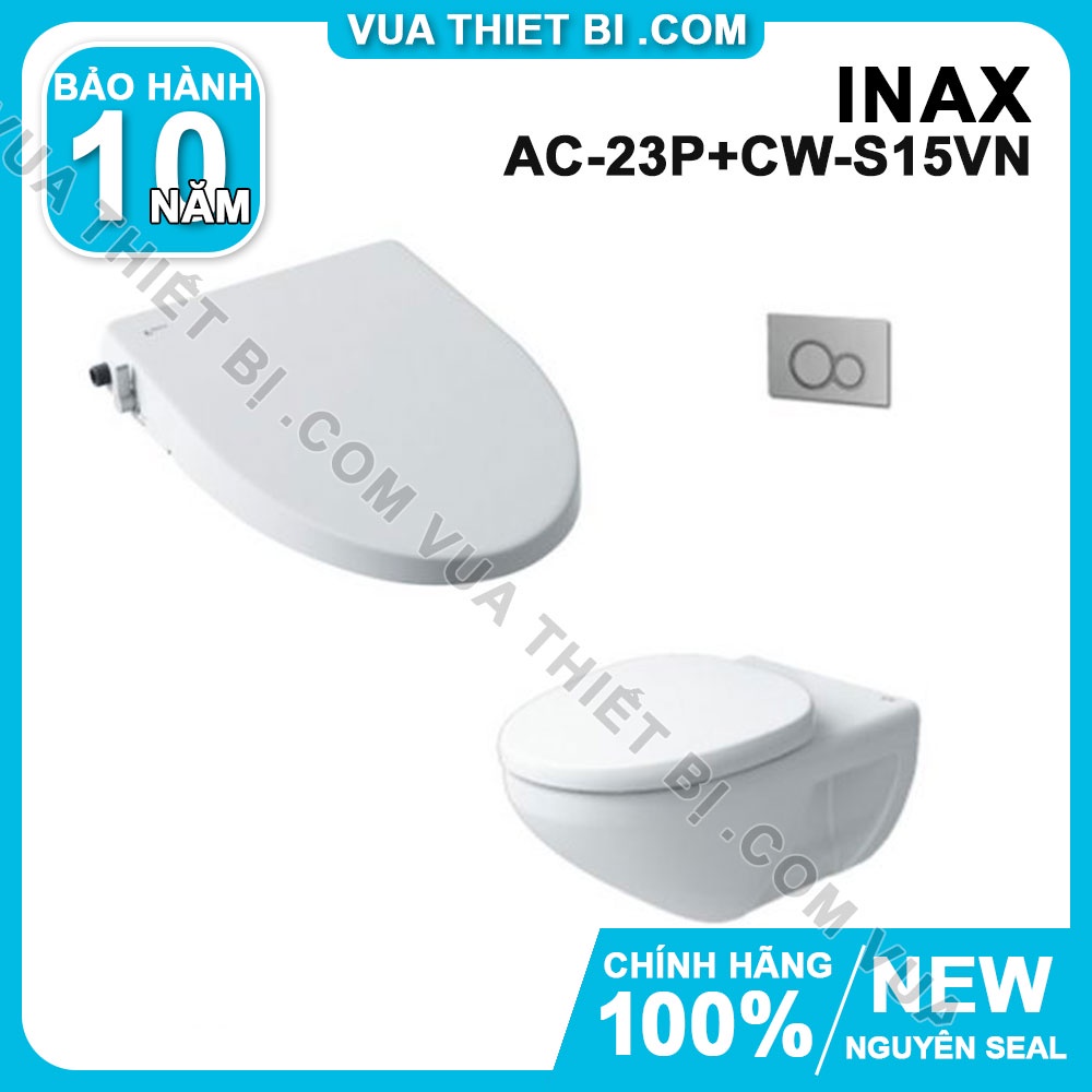 Bồn cầu treo tường INAX AC-23P + CW-S15VN nắp rửa điện tử | Shopee Việt Nam