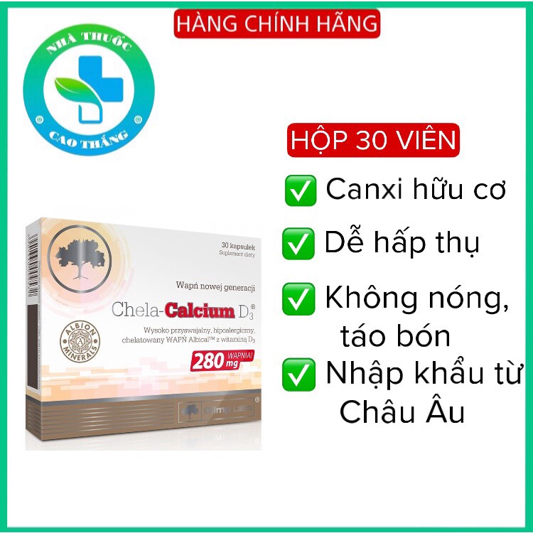 [CHÍNH HÃNG] Thực phẩm bổ sung Calcium Chela D3 – Canxi cho bà bầu, bổ sung canxi và vitamin D3 ...