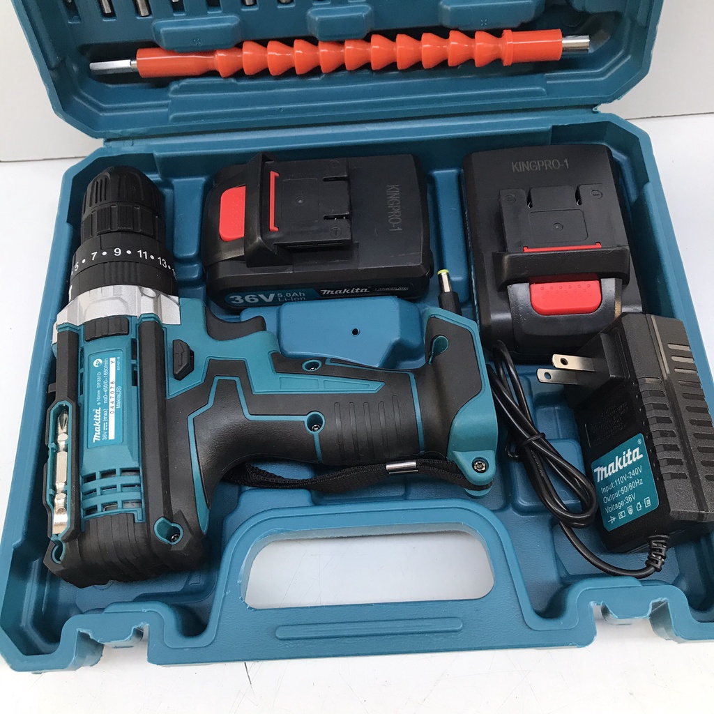 Mua Máy Khoan Pin 36V Makita 3 Chức Năng Có Búa - Tặng Kèm 24 Chi Tiết Gồm Các Mũi Khoan + Mũi ...