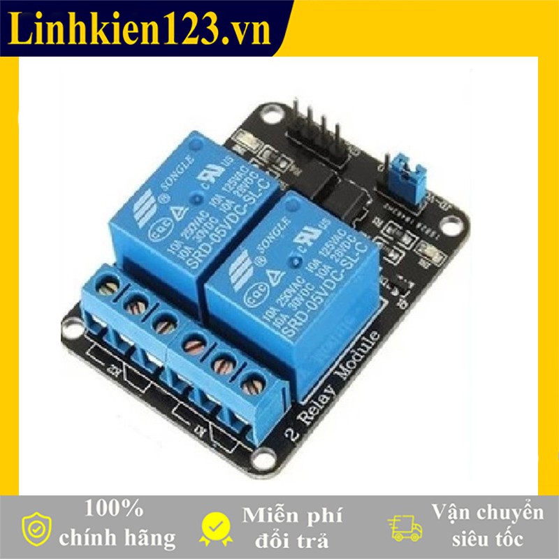 Module Relay 2 Kênh 5V-220V/10A | Shopee Việt Nam