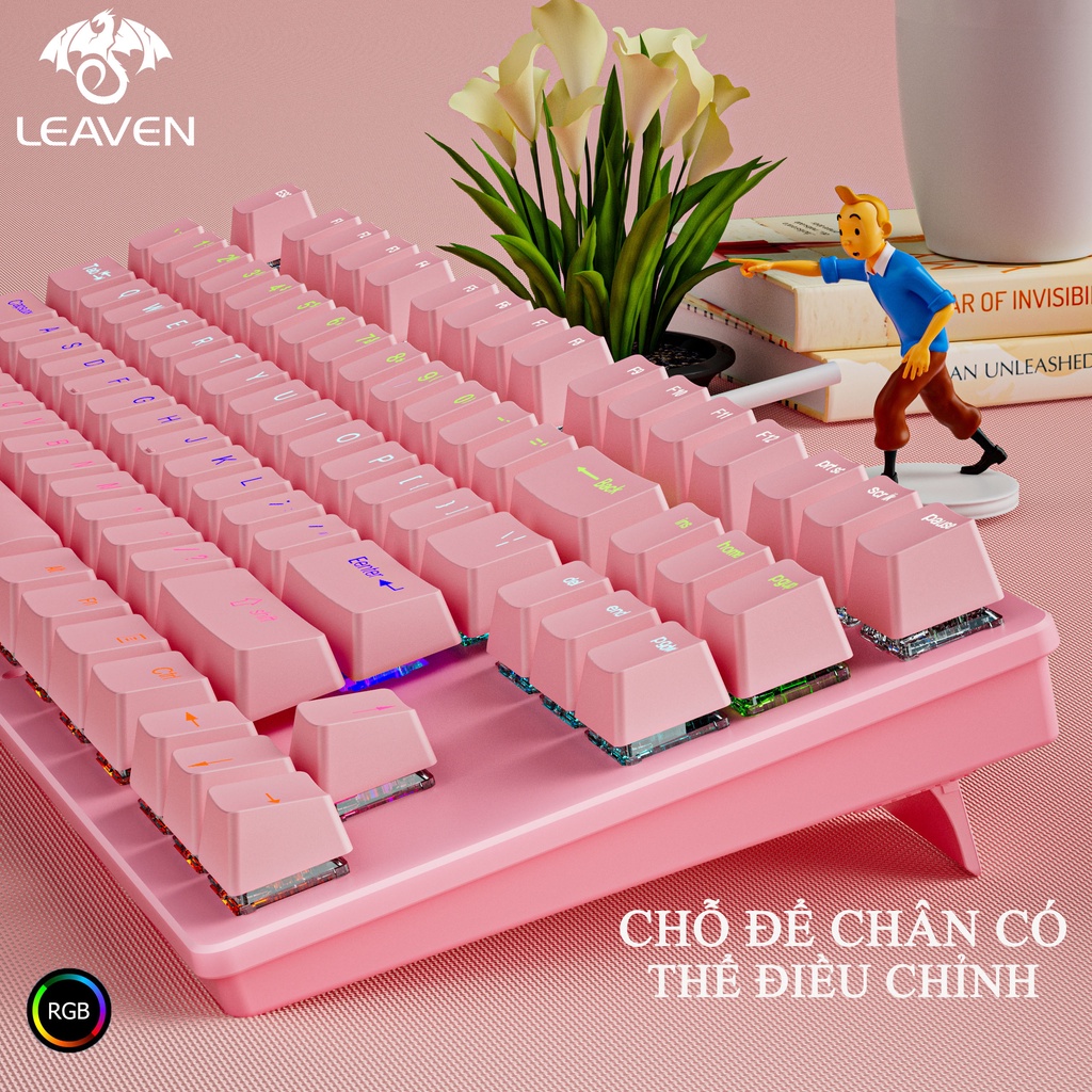 Mua bàn phím cơ LEAVEN K550 Gửi hàng trong 24 giờ PRO RGB LED Bàn phím ...