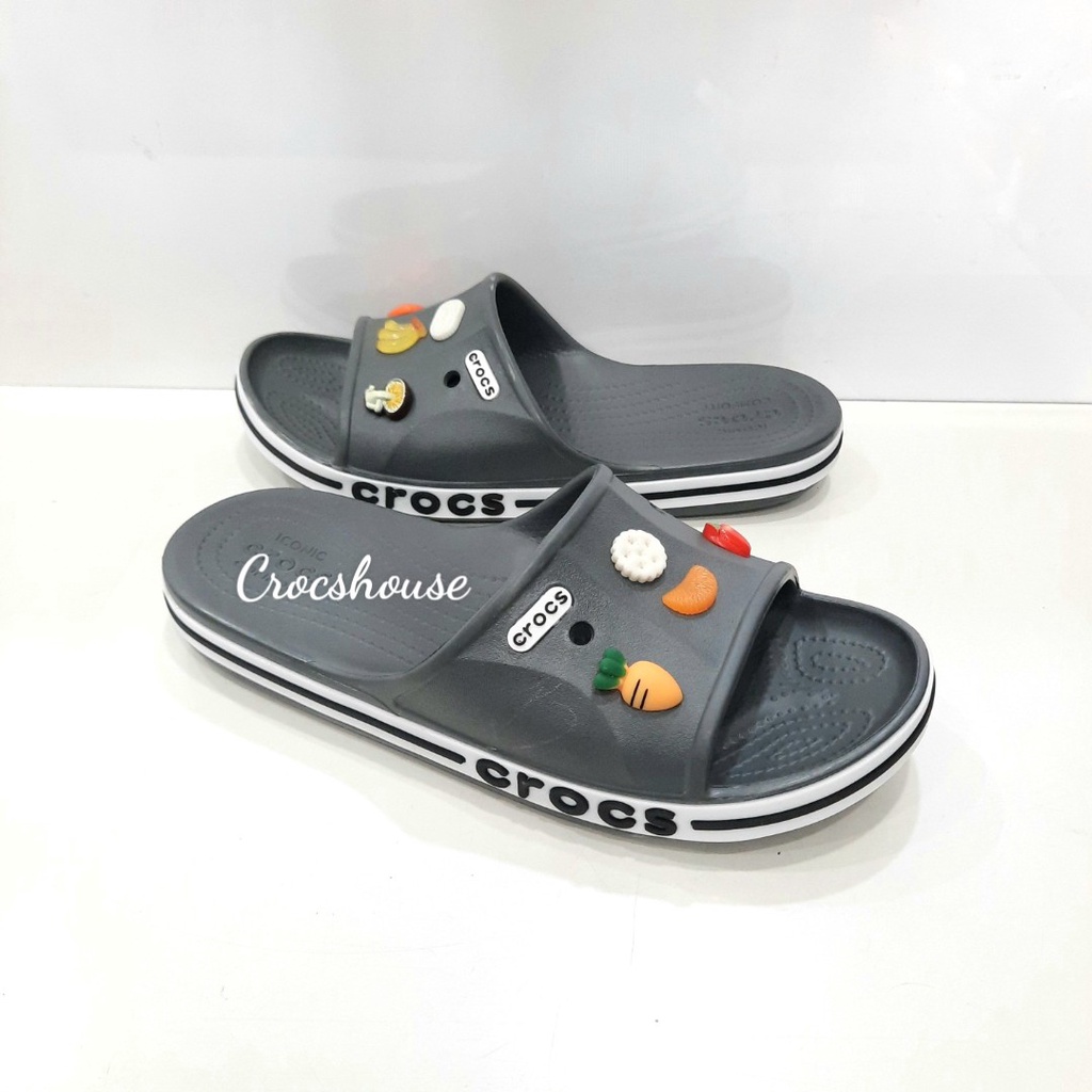 Mua ( Cao cấp) Dép quai ngang crocs baya nam nữ tặng kèm jibbitz 2d gắn ...