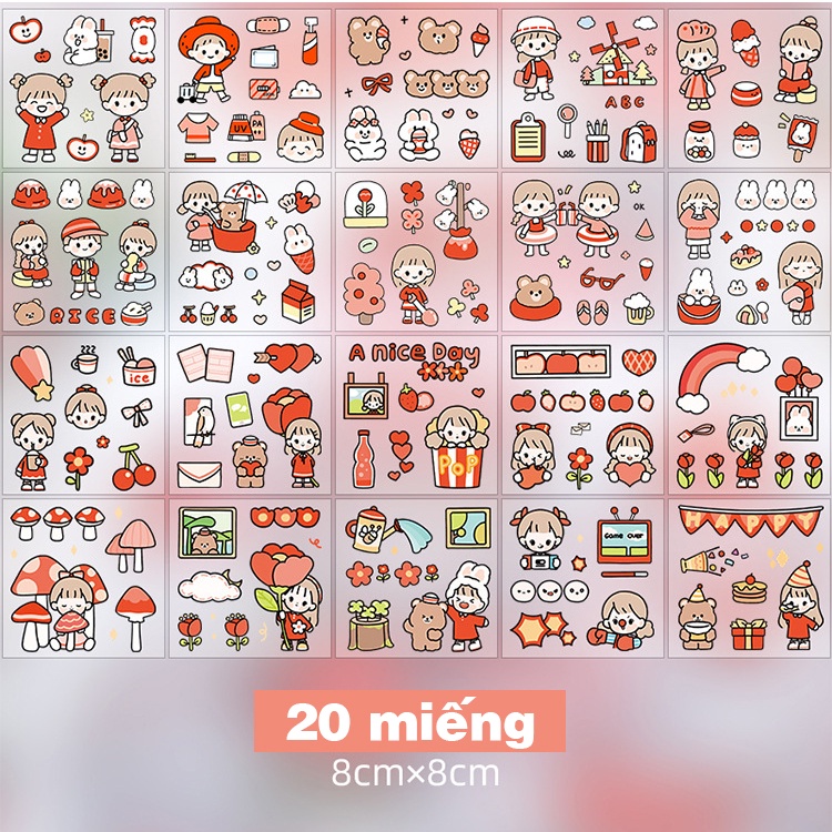 Mua Bộ Sticker hình dán dễ thương sáng tạo và giấy bộ nhãn dán trang ...