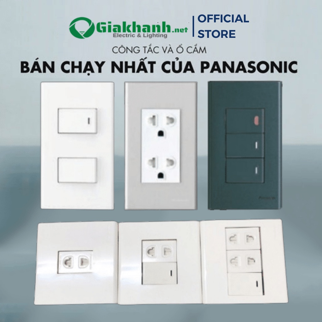 Công Tắc Ổ Cắm Panasonic, Ổ Cắm Âm Tường, Mặt 1, 2, 3 Công Tắc ...