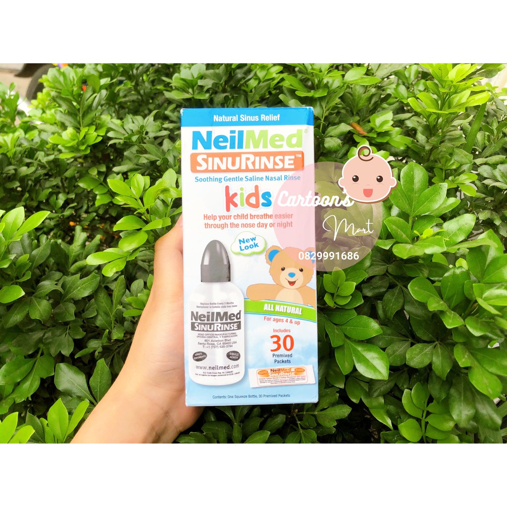 Bình rửa mũi kèm 30 muối neilmed kid mẫu mới | Shopee Việt Nam