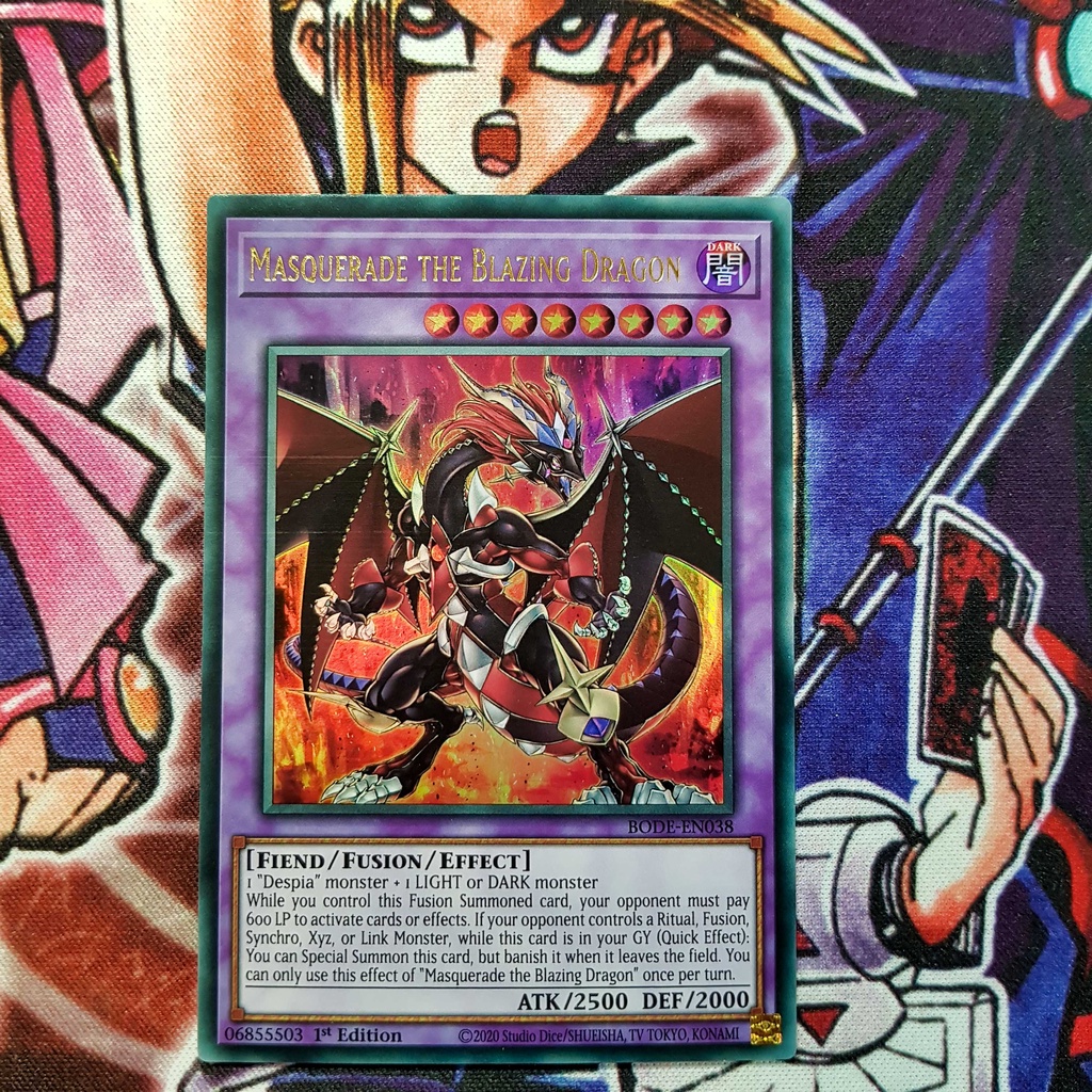 Thẻ bài Yugioh chính hãng | Masquerade the Blazing Dragon | BODE Ultra Rare | Shopee Việt Nam