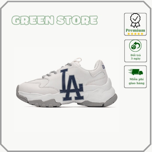 Giày thể thao Sneaker Mlb LA Da Bò Đế Tách Tăng chiều Cao Giày MLB chữ ...