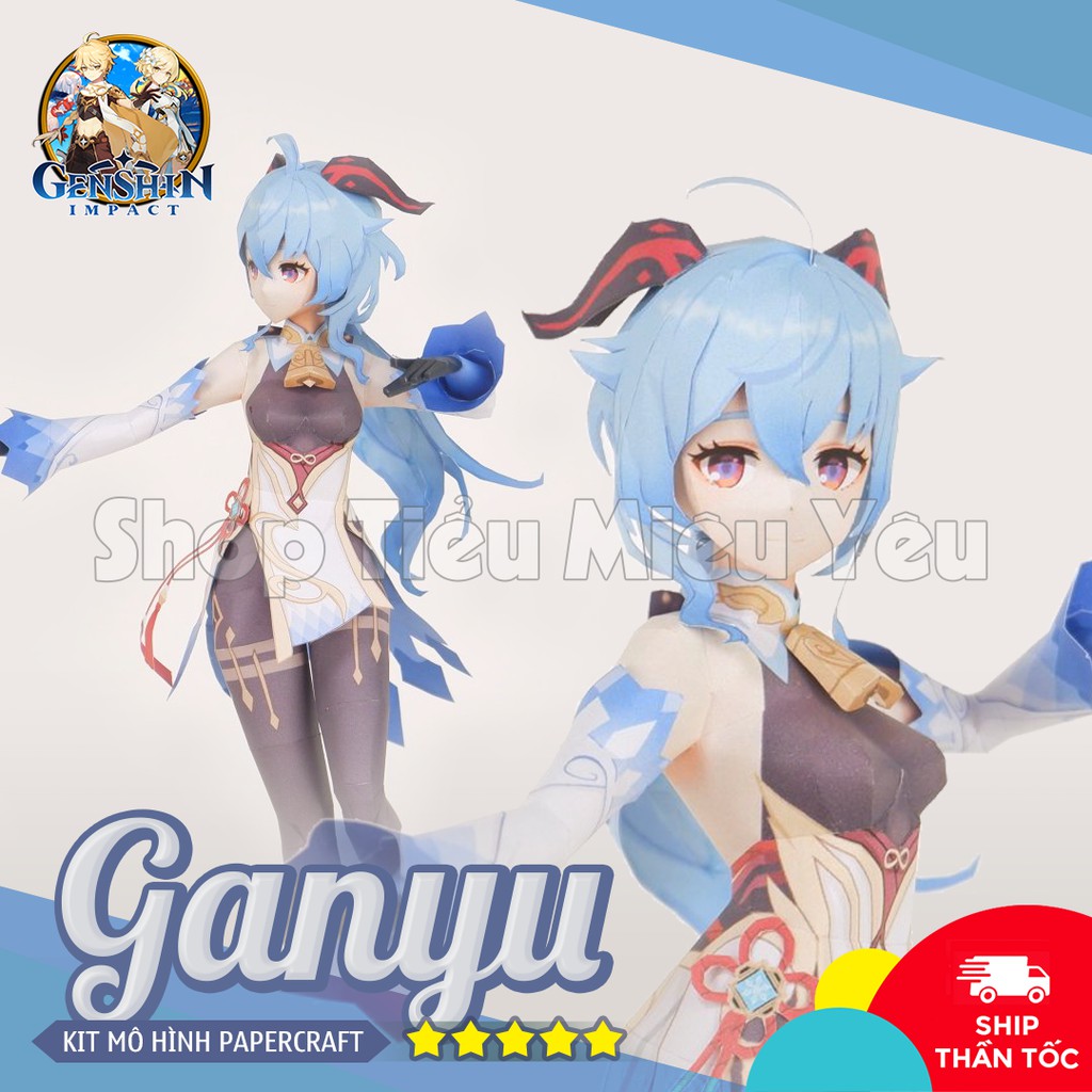 [CÓ CLIP] Mô Hình DIY Ganyu – Genshin Impact KIT Papercraft Figure Cao ...