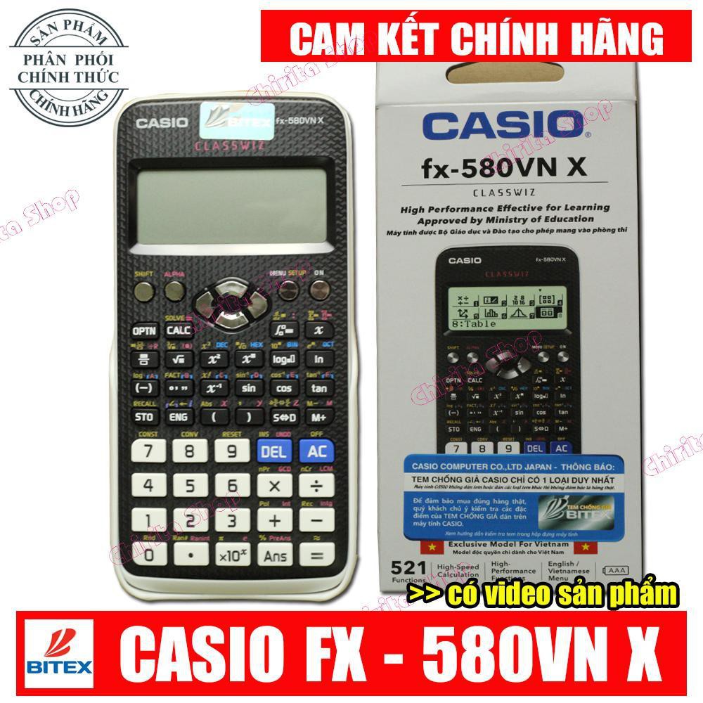 Máy tính Casio Fx-580vn X- Bảo hành 7 năm chính hãng | Shopee Việt Nam