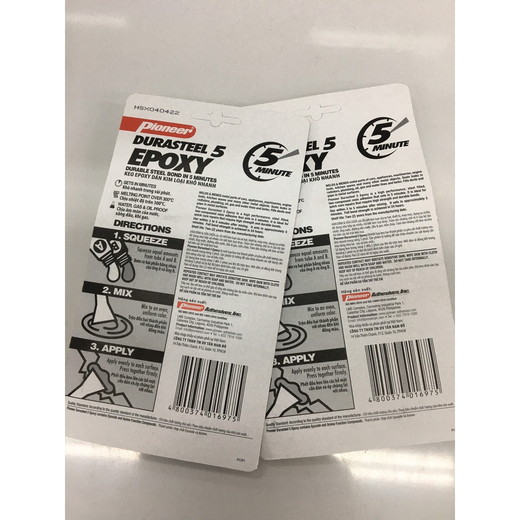 Mua Keo AB Epoxy Plus Five 15ml, keo dán trong suốt 2 thành phần A và B ...