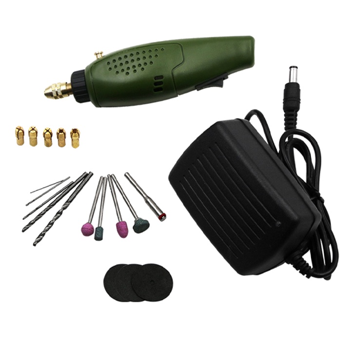 Bộ Máy Khoan Mini Cầm Tay Khoan Mạch Điện Tử Khắc Mài Trang Sức 12V 20W ...