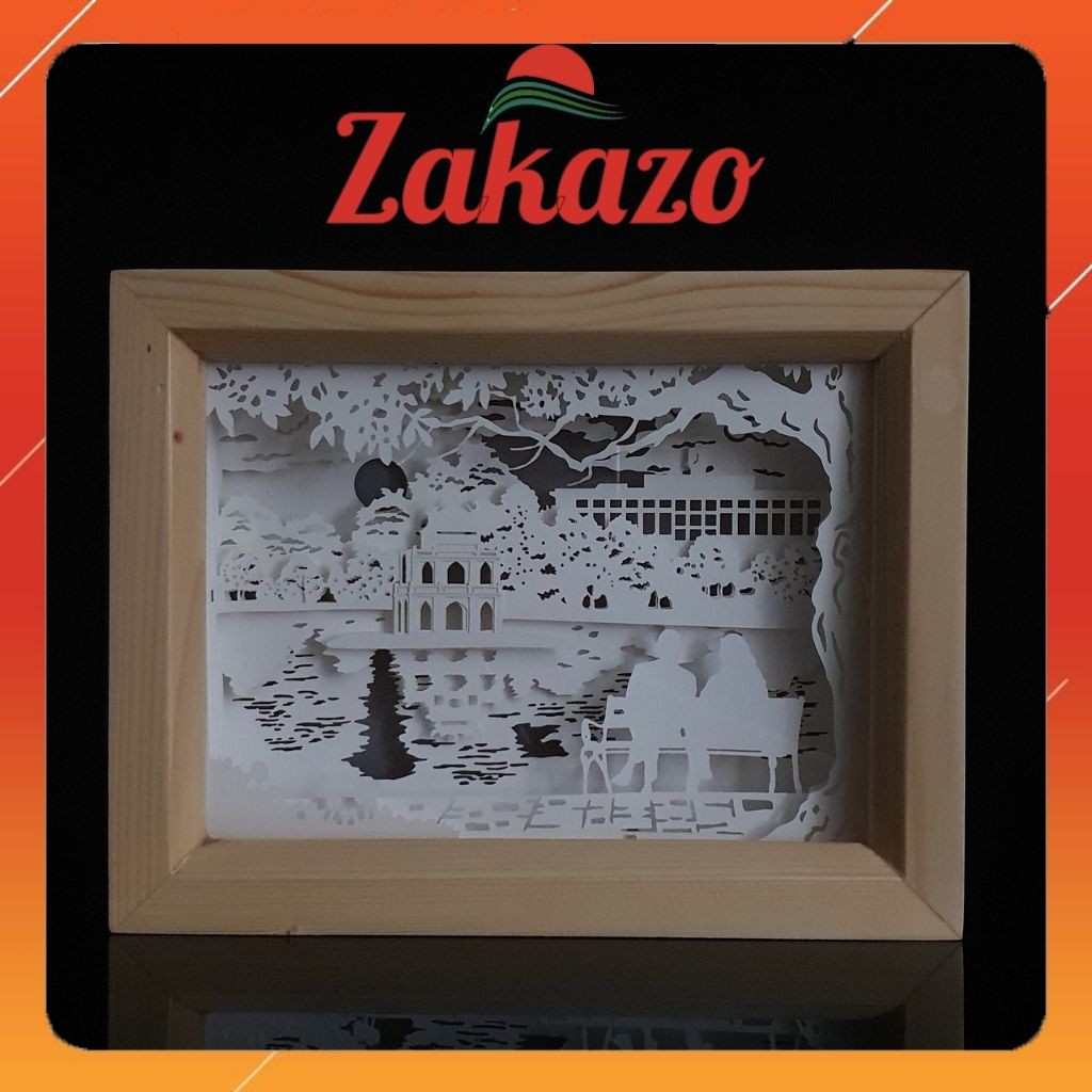 Mua Lightbox kirigami Đèn ngủ 3D, Hồ Gươm, tranh giấy Led 3D hồ Hoàn ...