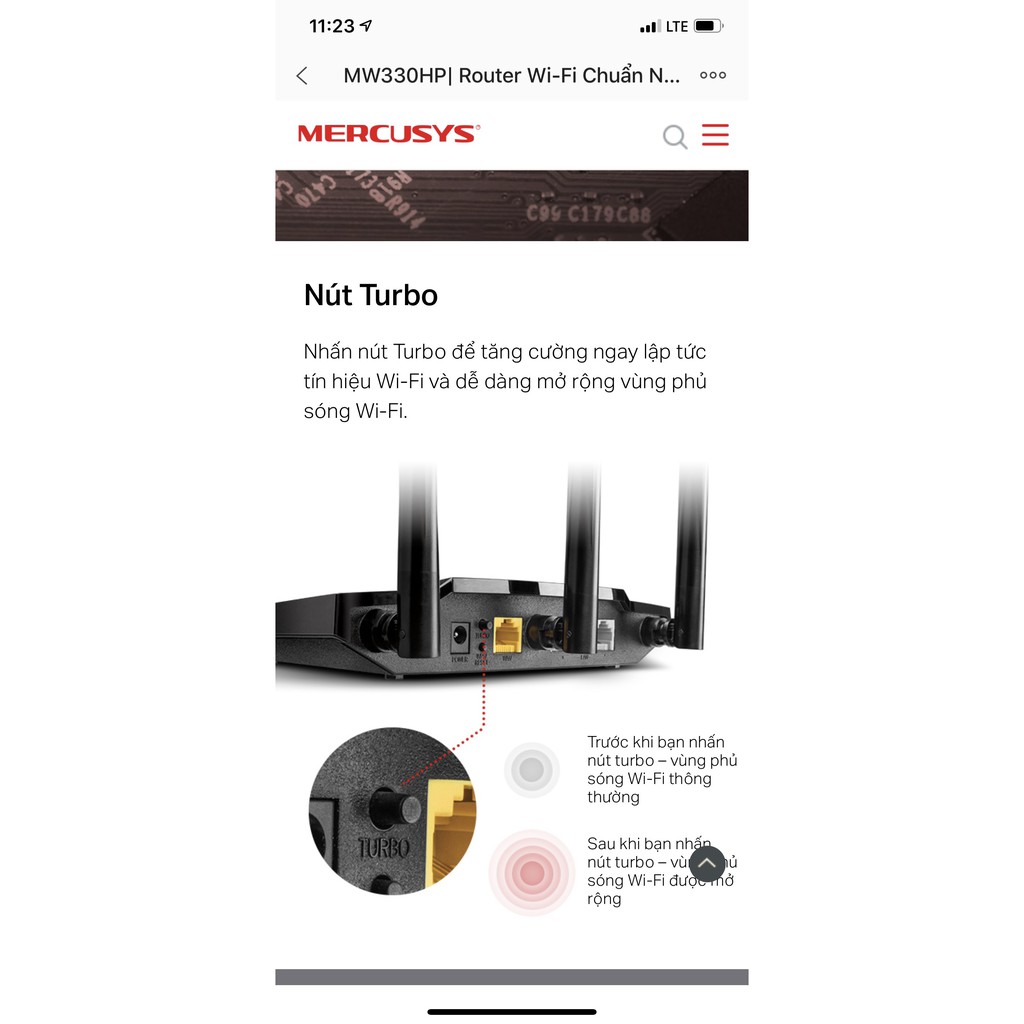 Mua Bộ phát wifi xuyên tường độ lợi cao Mercusys MW330HP chuẩn N ...