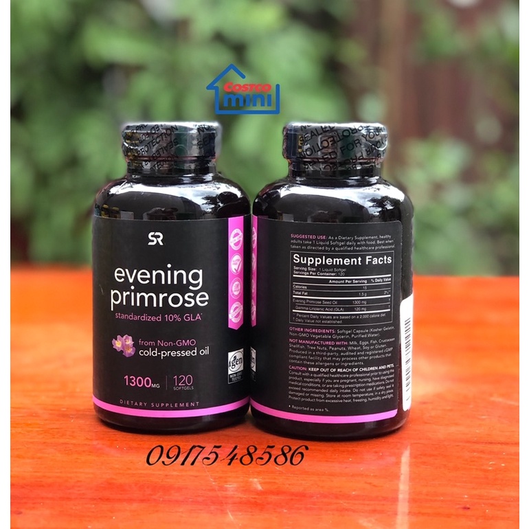 Tinh dầu hoa anh thảo SR Evening Primrose oil 1300mg 120 viên | Shopee Việt Nam
