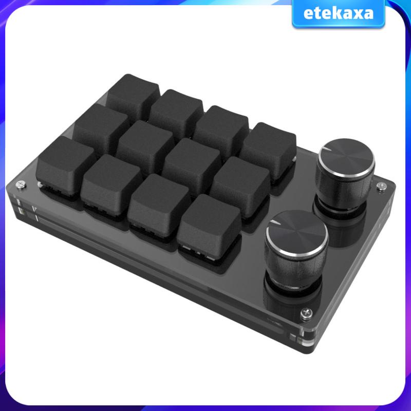Mua Portable Mini 12-Key Gaming Keyboard Programmable Custom Shortcuts with 2 Knobs Wired ...