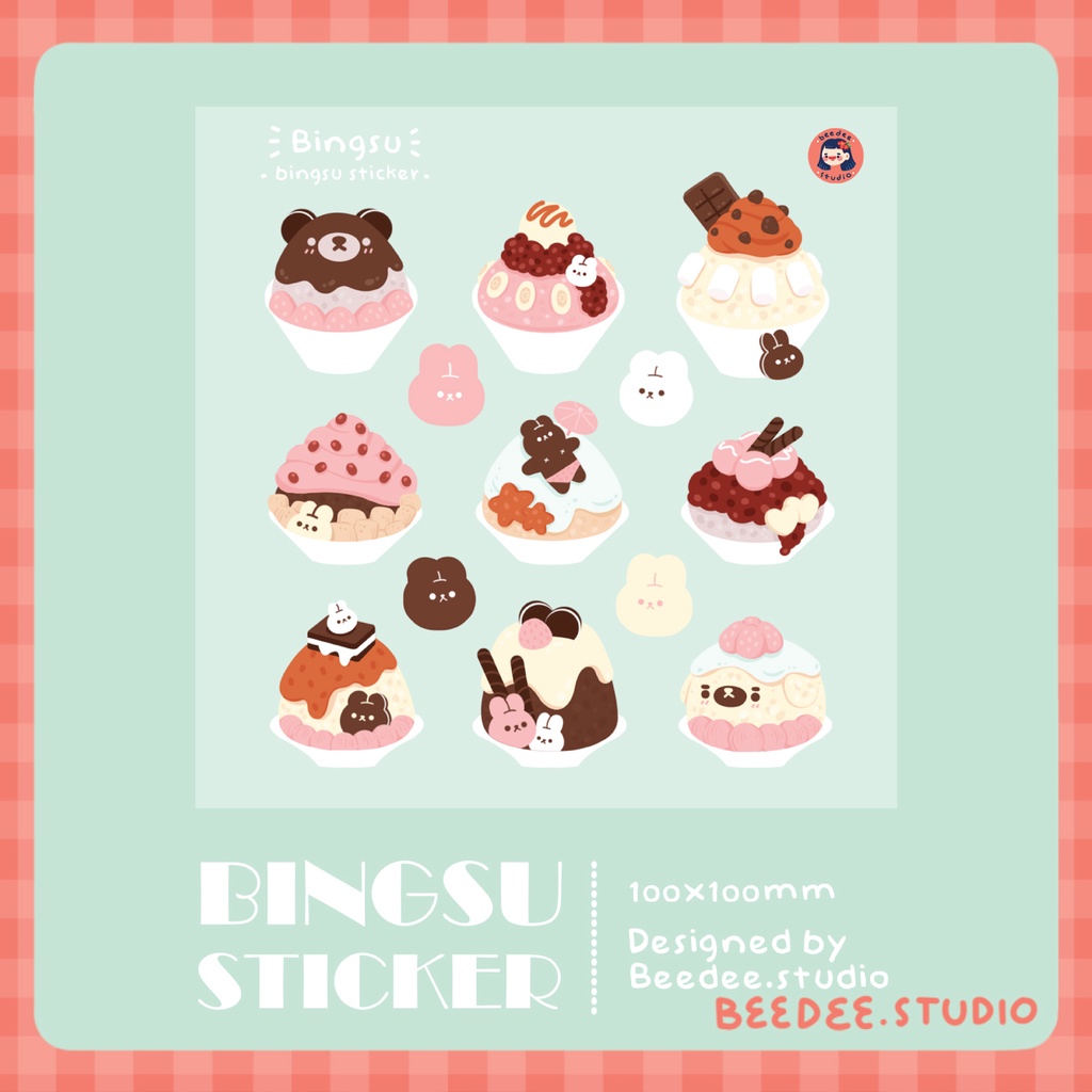 Tấm sticker BINGSU KÈM POSTCARD 2022 decal đẹp mắt | hàng độc quyền ...