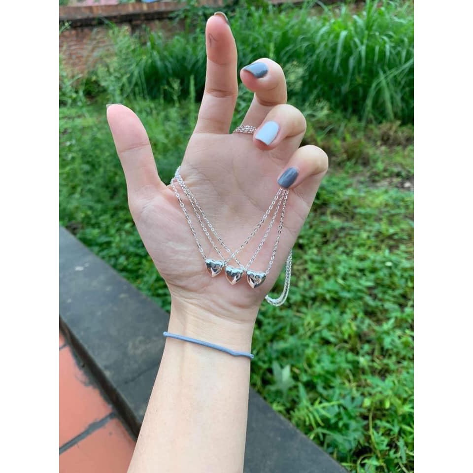 Mua dây chuyền nữ hình trái tim , shop miễn phí khắc tên nên sản phẩm ạ ...