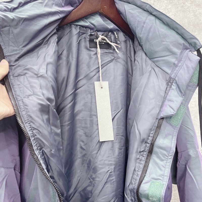 Mua - Áo phao FOG Fear of God ESSENTIALS Puffer Jacket Iridescent, áo ...