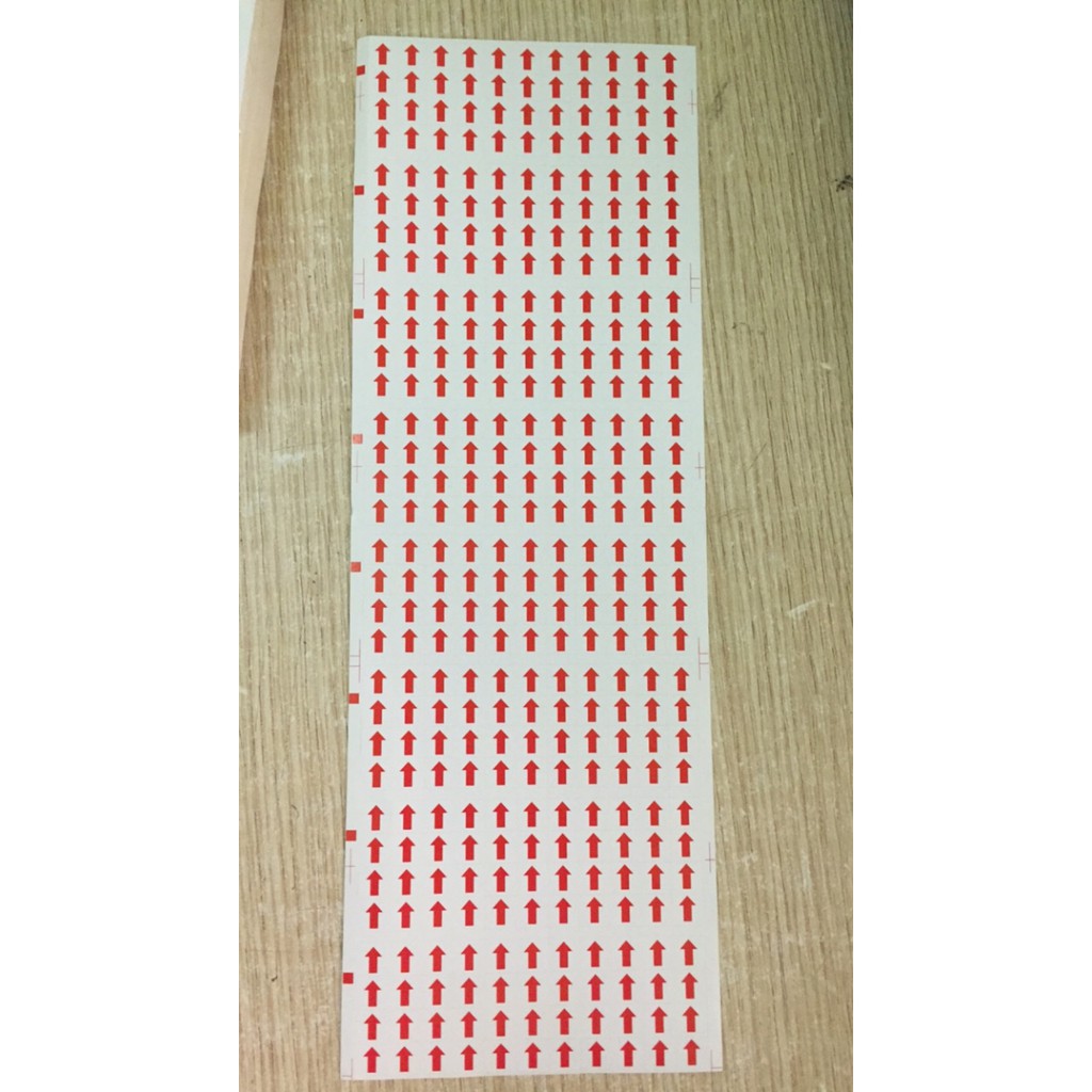 Combo 100 tờ tem mũi tên 9x9mm thân nhỏ dán lỗi sản phẩm_chất liệu ...