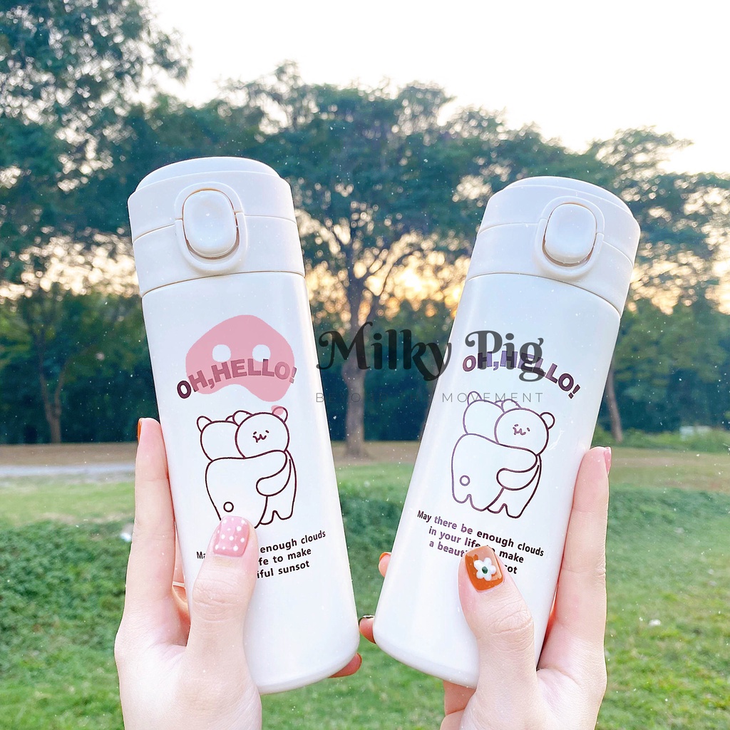 Mua Bình Giữ Nhiệt Nắp Bấm Hình Gấu Dễ Thương - Giữ nhiệt đến 6h, Chất ...