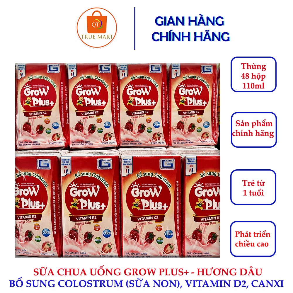 Sữa chua uống GROW PLUS+ Bổ sung Colostrum, Vitamin K2, giúp phát triển ...