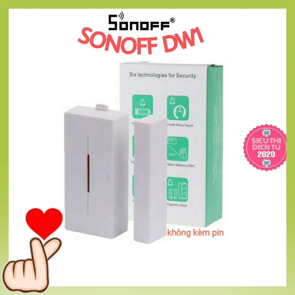 SONOFF DW1, module cảm biến ĐÓNG/MỞ CỬA, bắt buộc dùng với (Sonoff RF ...