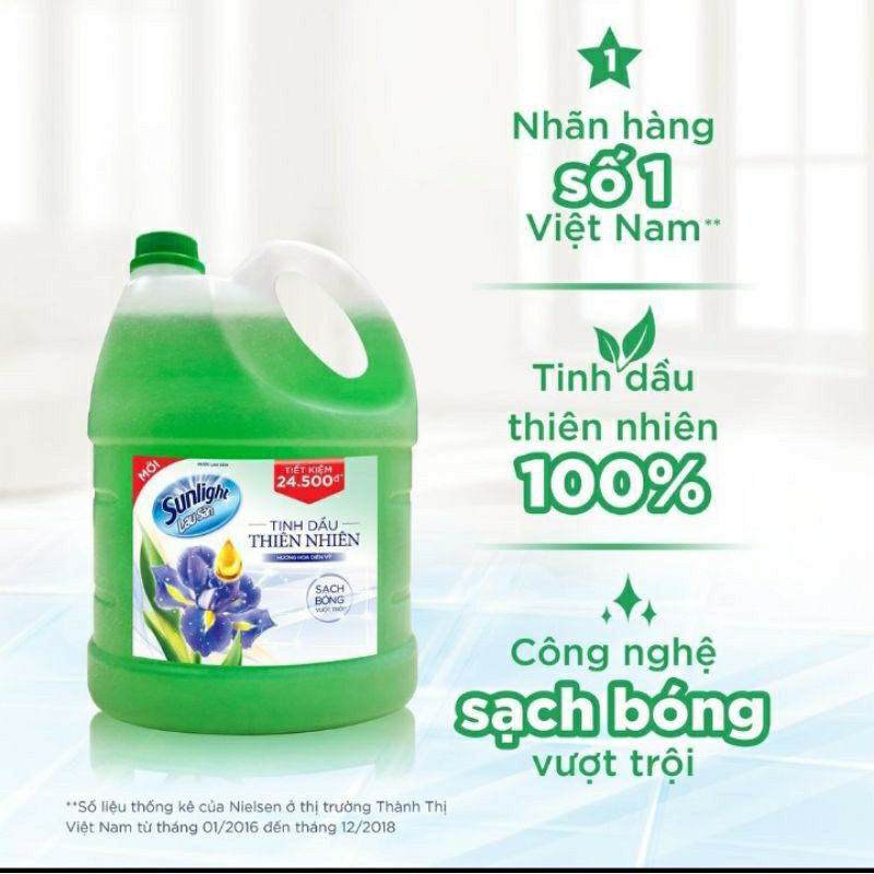 Nước lau sàn Sunlight can 3.8kg - Tìm Voucher