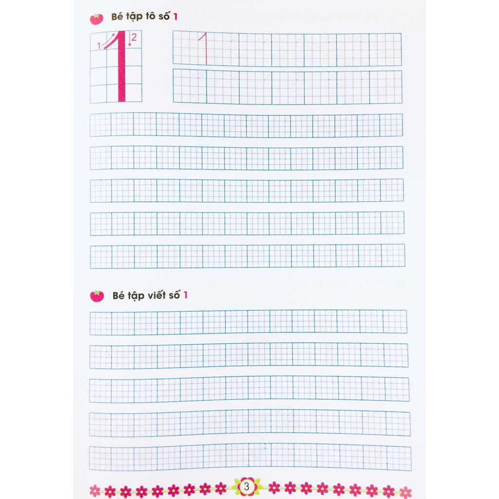 Những bài học về tập tô số 3 cho trẻ em từ 4-6 tuổi