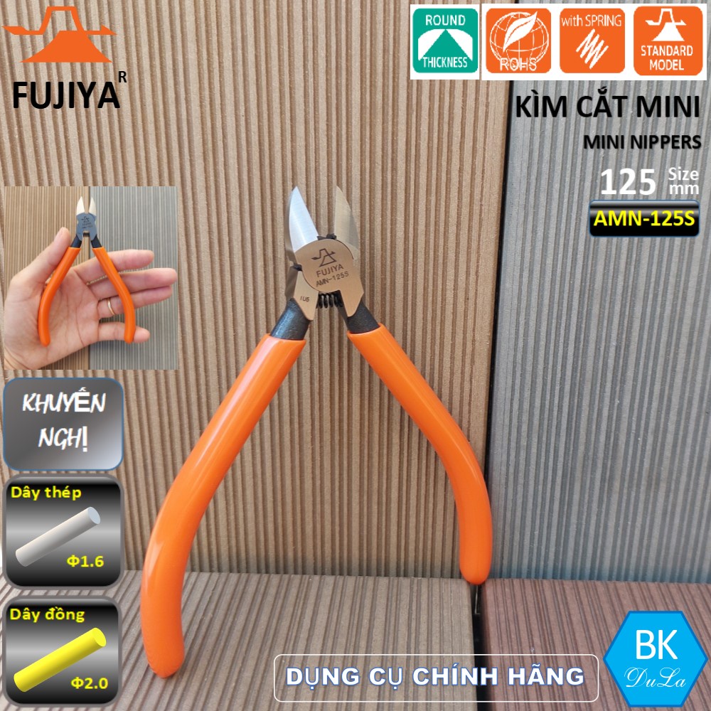 Kìm cắt dây MINI 5"/125mm Fujiya AMN-125S GENUINE– Kềm cắt dây thép dây đồng | Shopee Việt Nam
