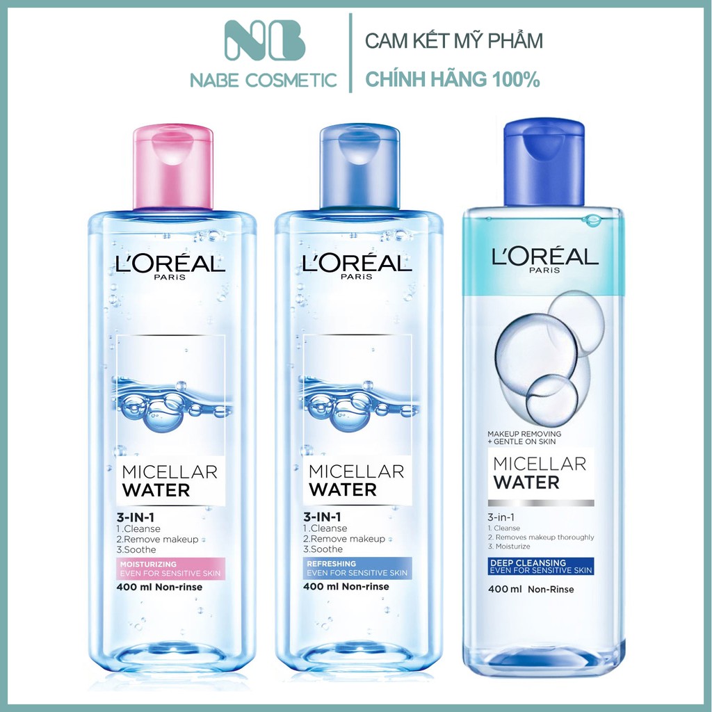 Nước tẩy trang Loreal - L'Oreal Paris 3-in-1 Micellar Water [NaBe ...