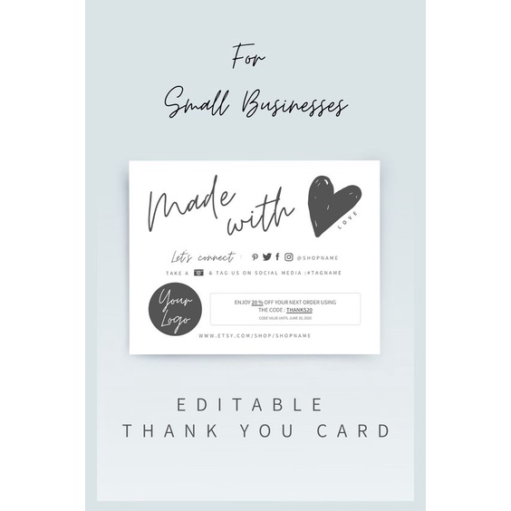 Mua Thiệp Cảm Ơn Thank You Thiệp Giấy C300 In 2 Mặt In Theo Yêu Cầu ...