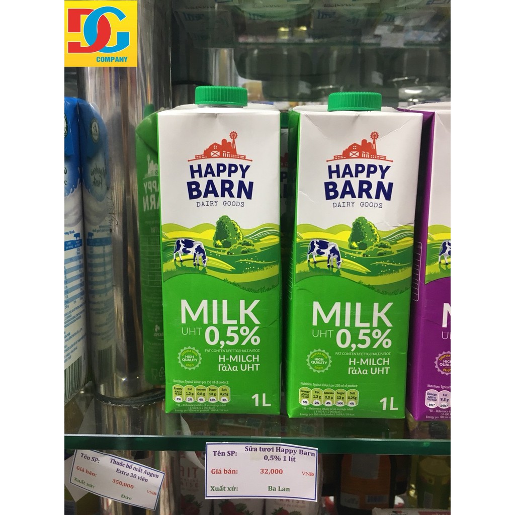 Sữa Tươi Happy Barn 0,5 Chất Béo 1Lít-Hộp Ba Lan | Shopee Việt Nam