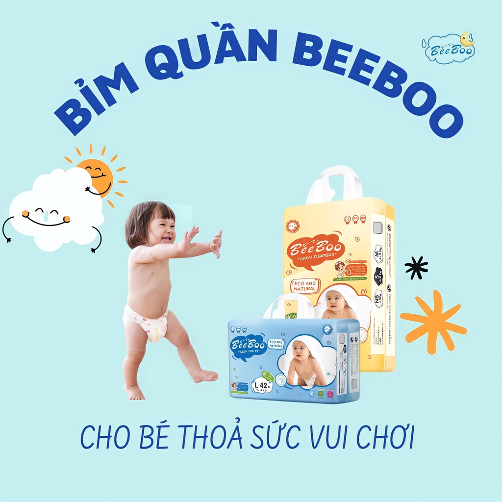 TÃ BỈM QUẦN BEEBOO SIÊU MỎNG CHỐNG HĂM CHỐNG THẤM NGƯỢC CHO BÉ SIZE 6 ...