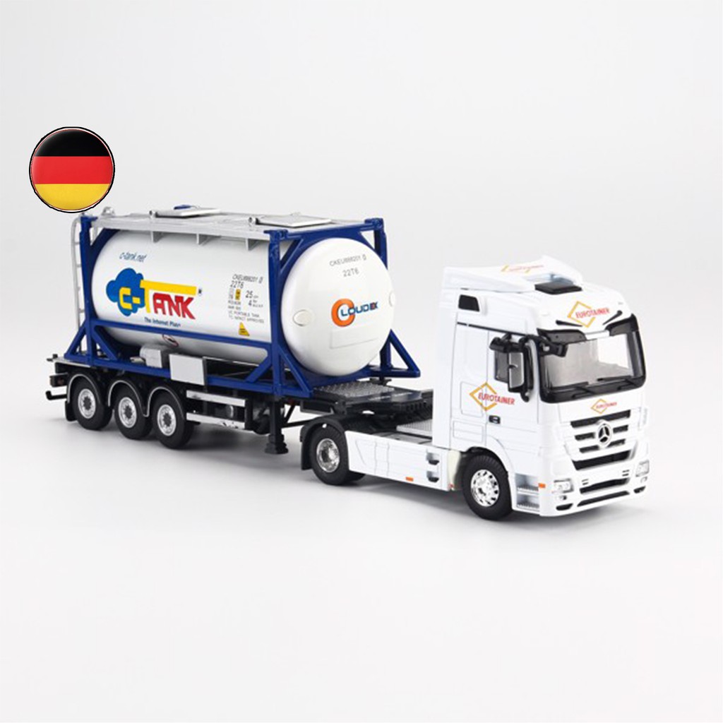 Mô hình xe Container Mercedes-Benz ISO Tank Ctank White 1:50 Dealer ...