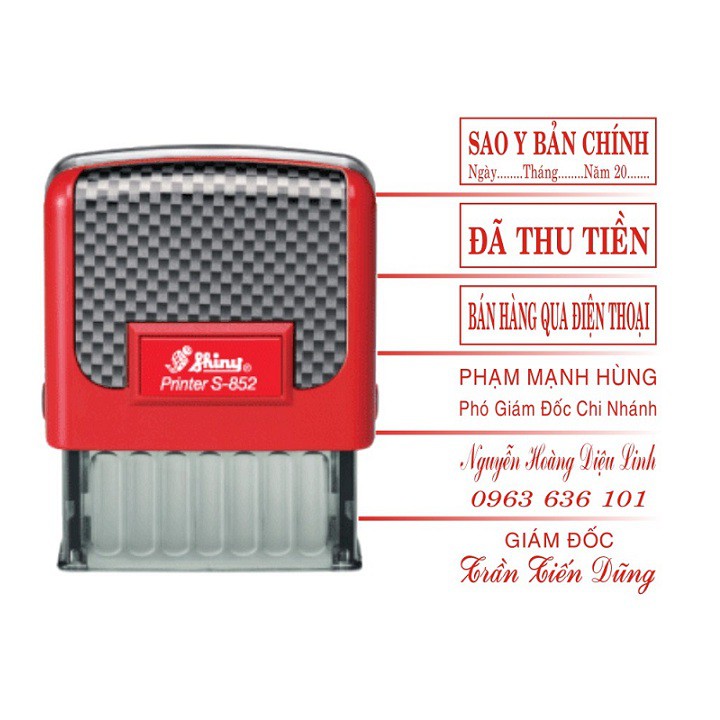 Mua Khắc dấu tên - dấu 1 dòng đến 2 dòng Shiny S852 14 x 38 mm giá rẻ ...
