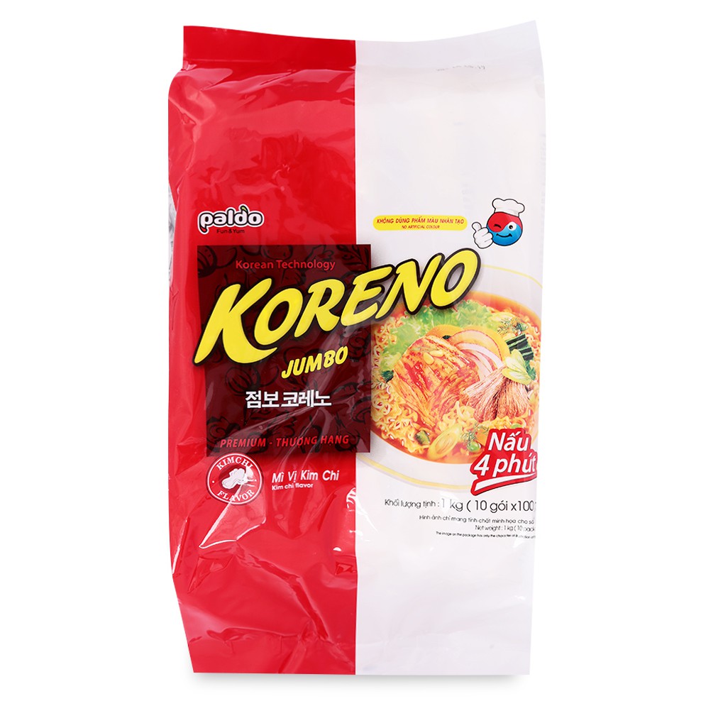 Mì Jumbo Koreno Paldo Gói 1Kg vị gà/ bò/ kim chi/ tôm | Shopee Việt Nam