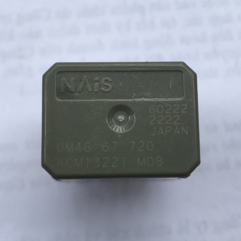 Relay Nais 12V DC 5 chân Made in Japan - Rơ le chống nước cho ô tô xe ...