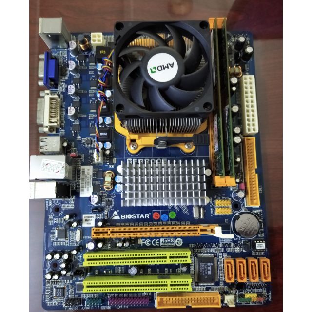 Combo AMD Main Biostar GF8200E + Cpu AMD X4 620 + DDR2 2G tặng fan zin | Shopee Việt Nam