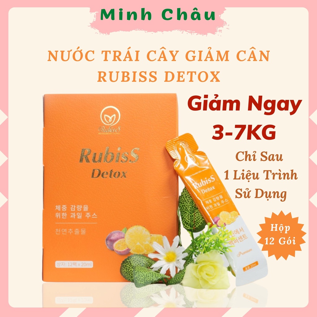 Detox giảm cân Minhchaustore Rubiss Detox nước ép trái cây giảm cân Đốt ...