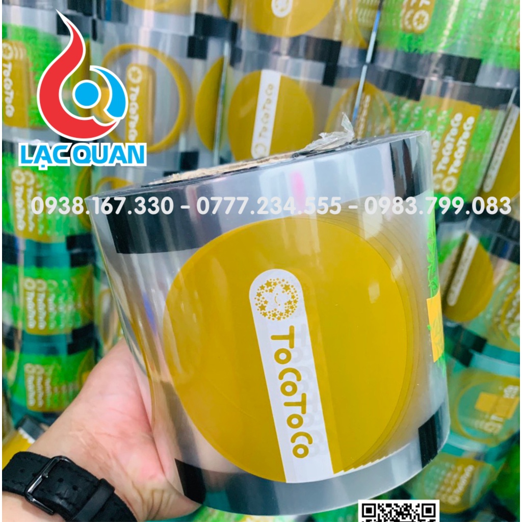 Mua Màng ép ly nhựa, màng dập cốc in màu nhũ đồng logo Tocotoco giá rẻ ...
