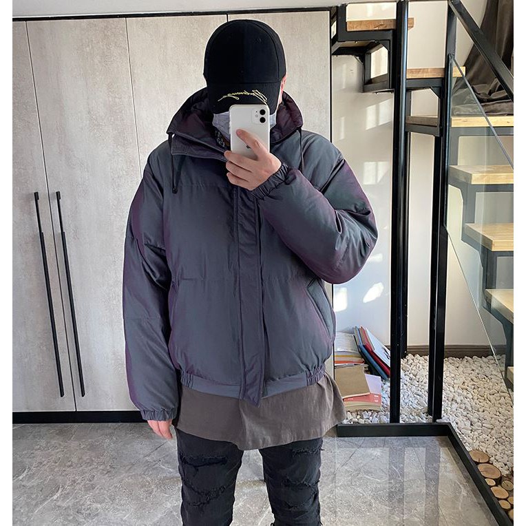 Mua - Áo phao FOG Fear of God ESSENTIALS Puffer Jacket Iridescent, áo ...